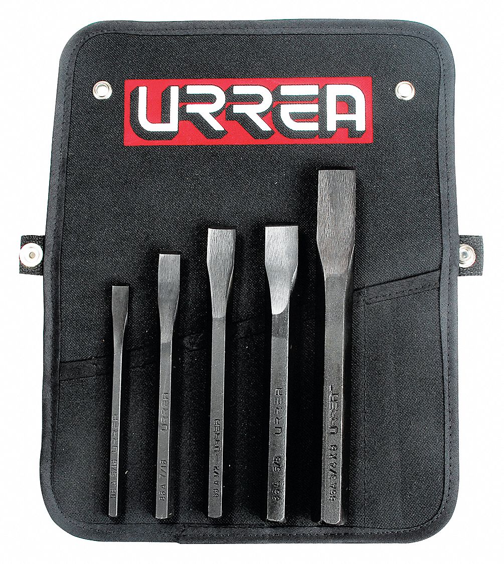 URREA Juego de Cinceles Acero 5 piezas - Juegos de Punzones y Cinceles ...