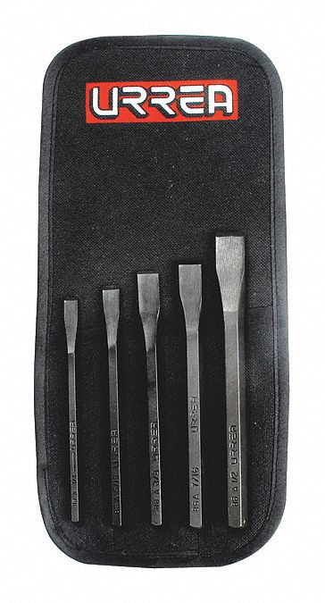 URREA Juego de Cinceles Acero 5 piezas - Juegos de Punzones y Cinceles ...
