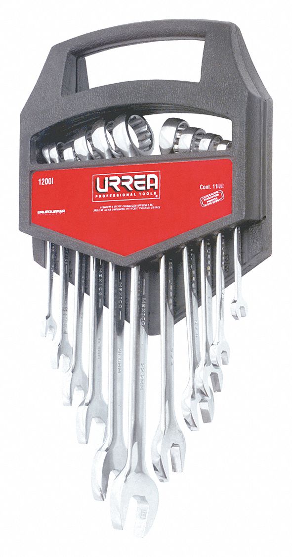 URREA Juego de Llaves Combinadas 11 herramientas Acero Cromo Vanadio 5" a 11-9/16" - 28V438 ...