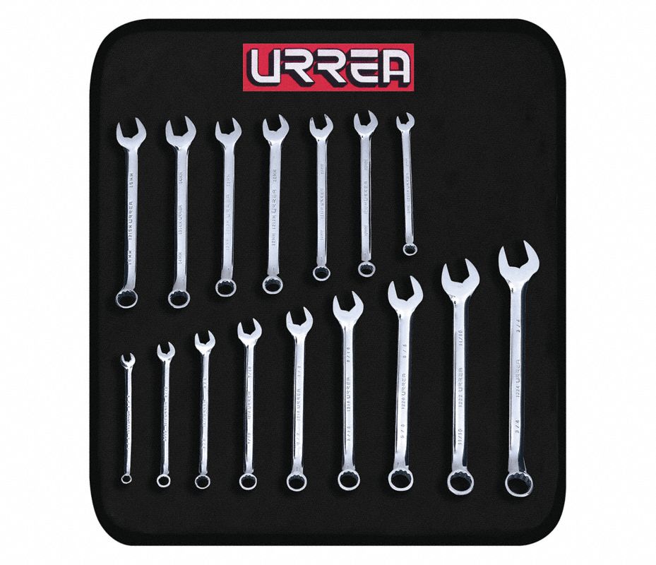 URREA Juego de Llaves Combinadas 12 herramientas Acero Cromo Vanadio 5" a 7-9/16" - 28V628 ...
