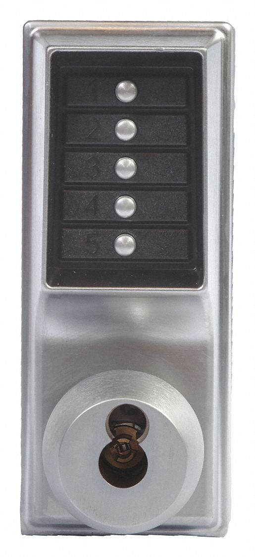 SIMPLEX, Chrome, Mechanical Push Button Lockset - 28XN48|1021S-26D-41 ...