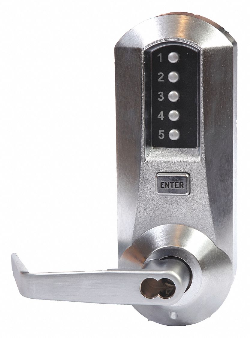 Mechanical Push Button Lockset, Winston Lever - Grainger