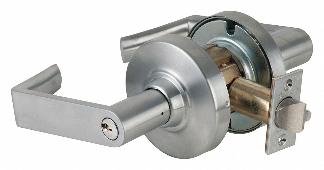 SCHLAGE, Storeroom Lever Locksets, Chrome, Door Lockset - 46TP14|ND96PD ...