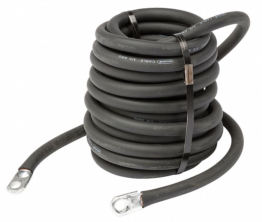 LINCOLN ELECTRIC, 4/0 AWG Conductor Size, Black, Welding Cable - 28YJ46 ...