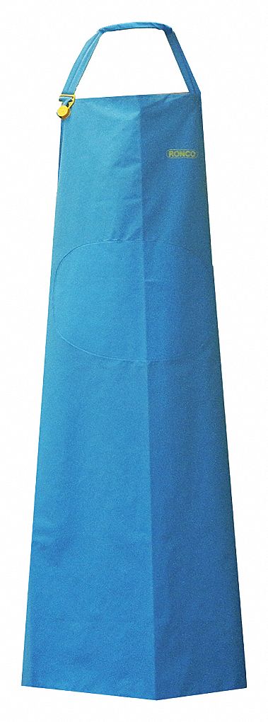 RONCO APRON, ONE-SIZE, ADJUSTABLE NECK STRAP, BLUE, 45 X 35 IN, 14 MIL ...