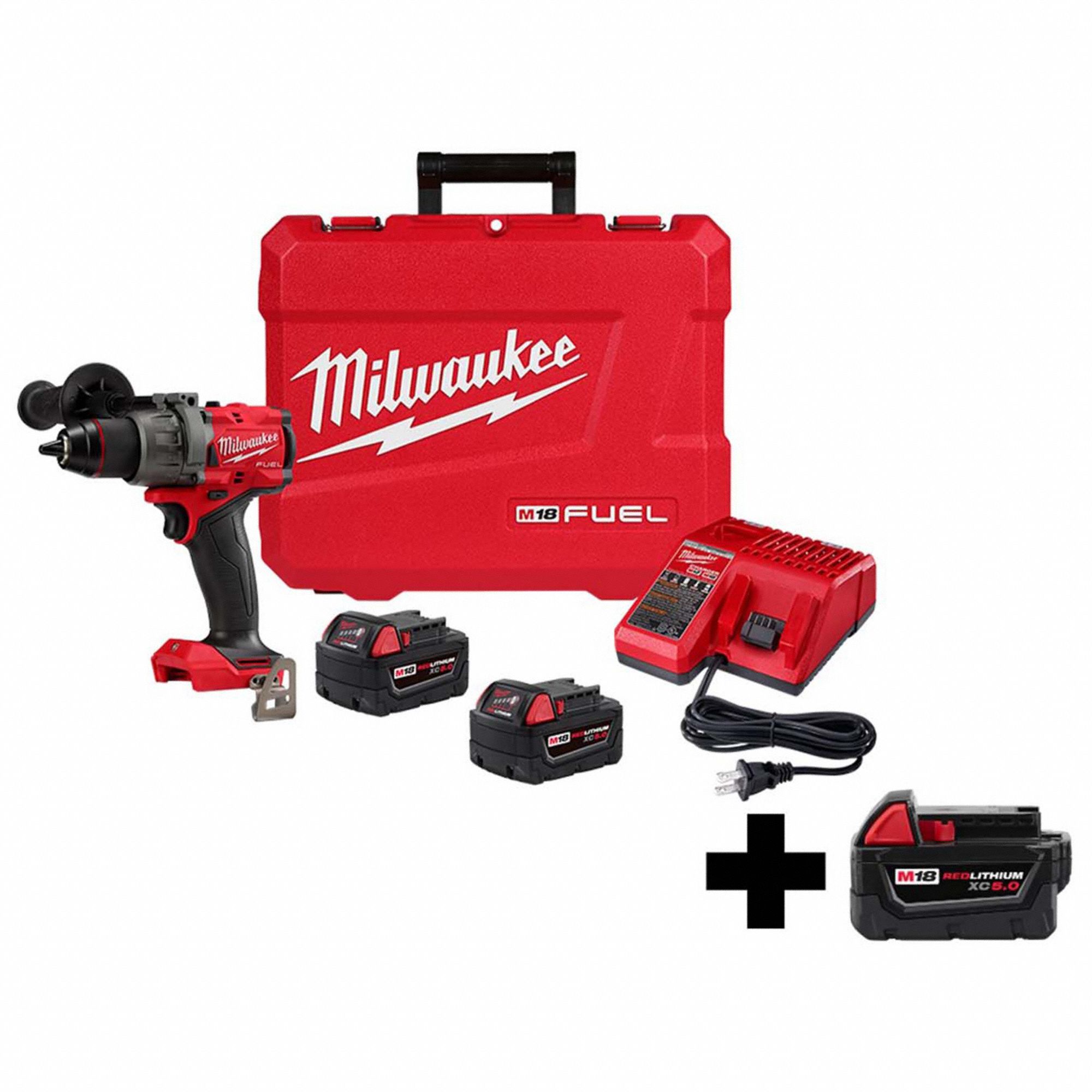 MILWAUKEE, Compact Premium, 1/2 in Chuck, Drill Kit - 387HH0|2903-22 ...