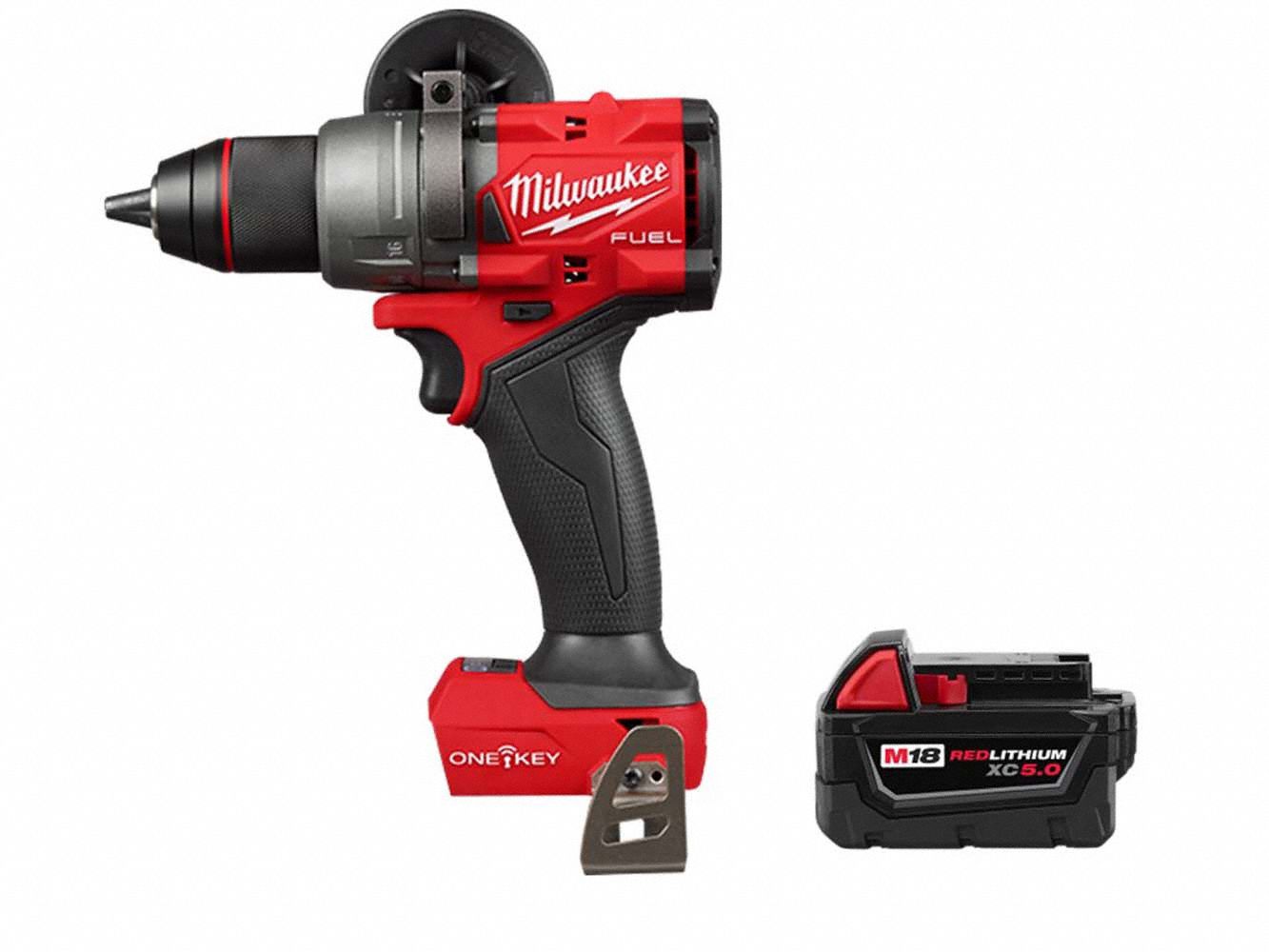 MILWAUKEE, 18V DC, Compact, Hammer Drill Kit - 446CL4|2906-20, 48-11 ...