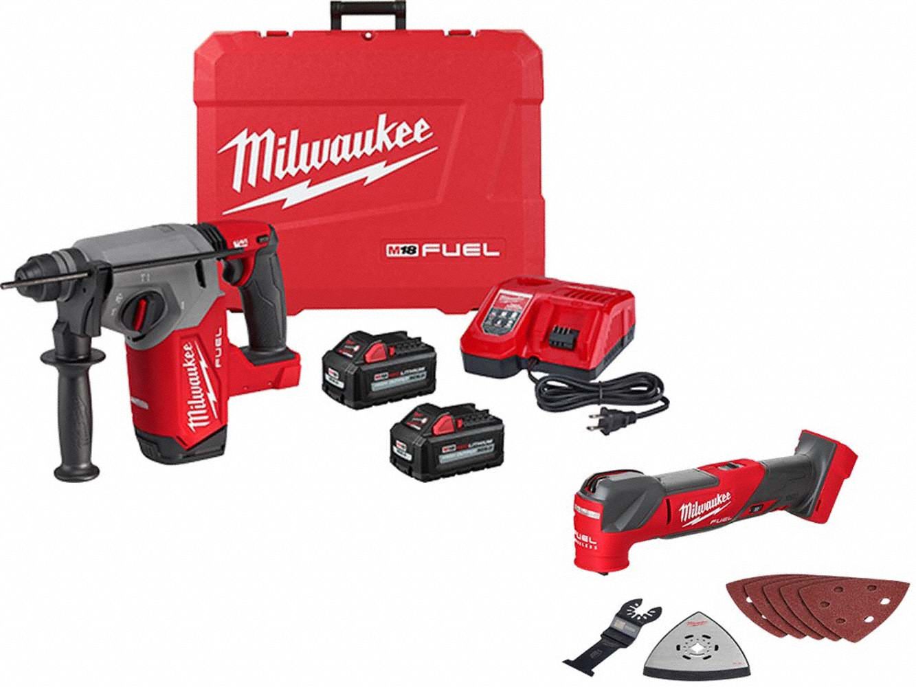 MILWAUKEE TOOL & EQUIPMENT, 2 Tools, Oscillating Tool/Rotary Hammer ...