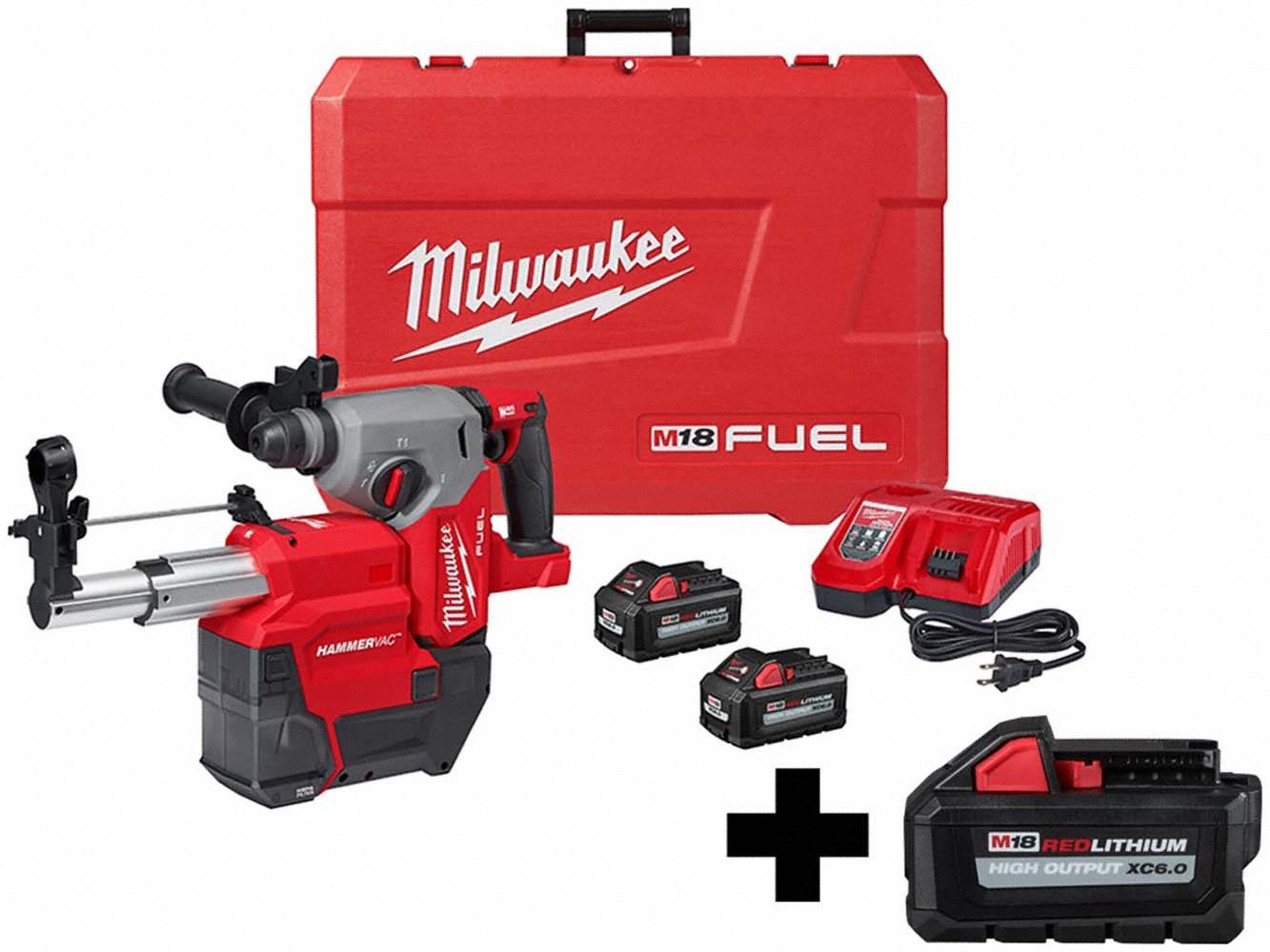 M18 1 SDS+ Rotary Hmer, M18 XC6.0 Batt - Grainger