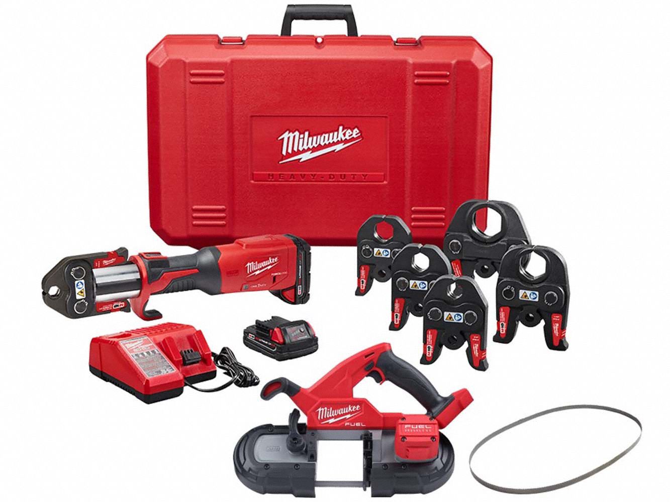 MILWAUKEE, 1 Tools, Press Tool, Cordless Combination Kit - 390XT7|2922 ...