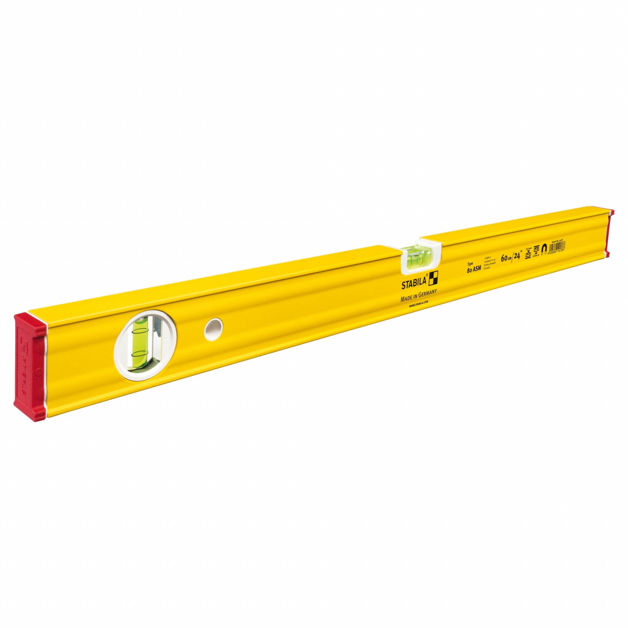 Stabila 29224 24-inch Magnetic 3-vial Contractors Level for sale online ...