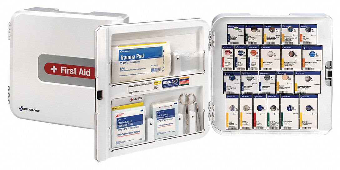 FIRST AID ONLY, 213 Components, ANSI/ISEA Z308.1-2021, First Aid Kit ...