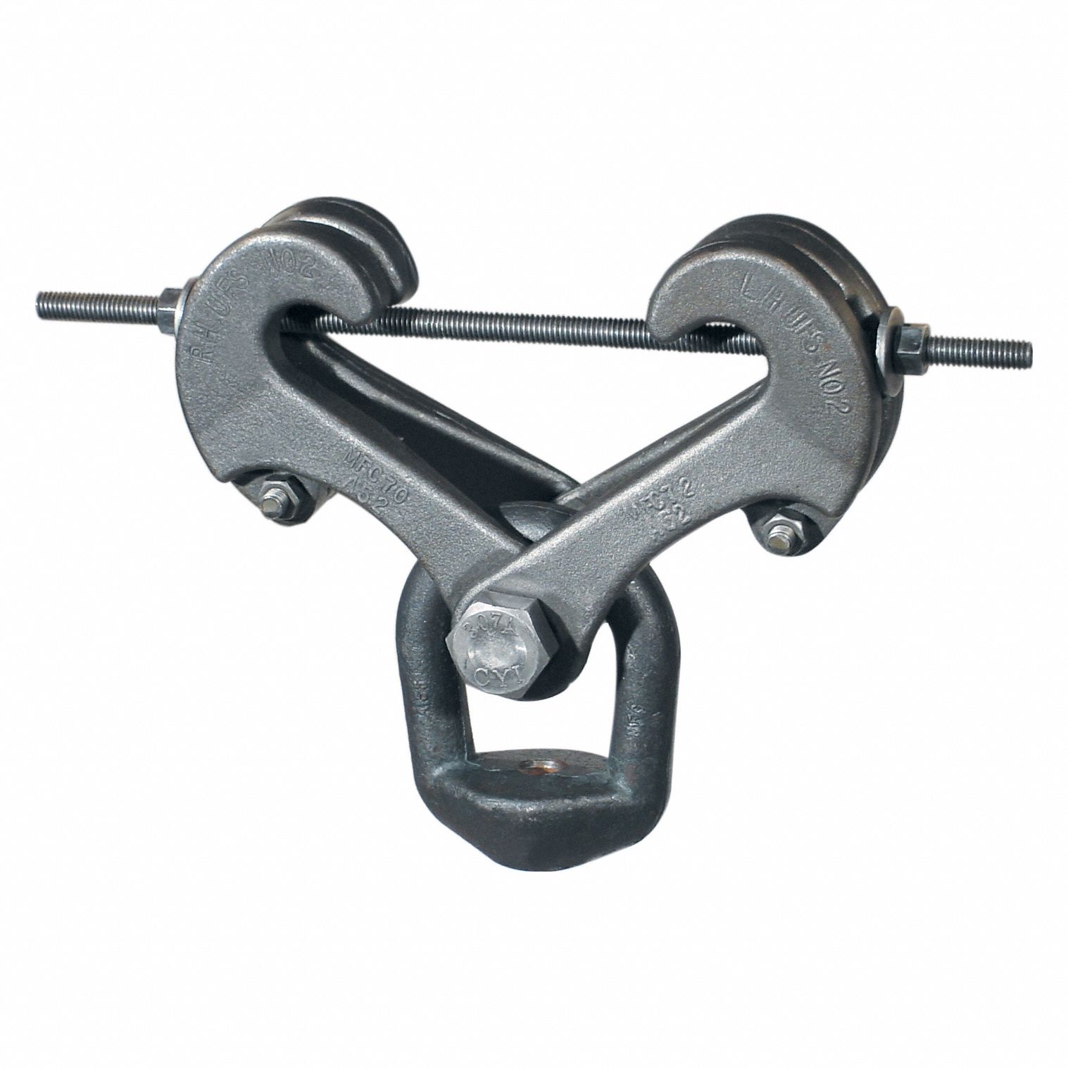 Zinc-Plated Forged Steel, 5,900 lb Load Capacity, Beam Clamp - 802PH3 ...