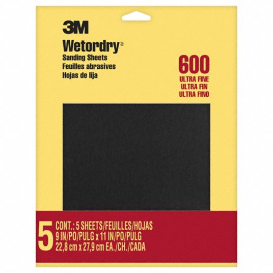 3M, 4 1/2 in W x 5 1/2 in L x 3/16 in T, Aluminum Oxide, Contour ...