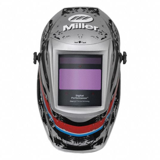 MILLER ELECTRIC, Auto-Darkening, 3 Arc Sensors, Welding Helmet - 844FV6 ...