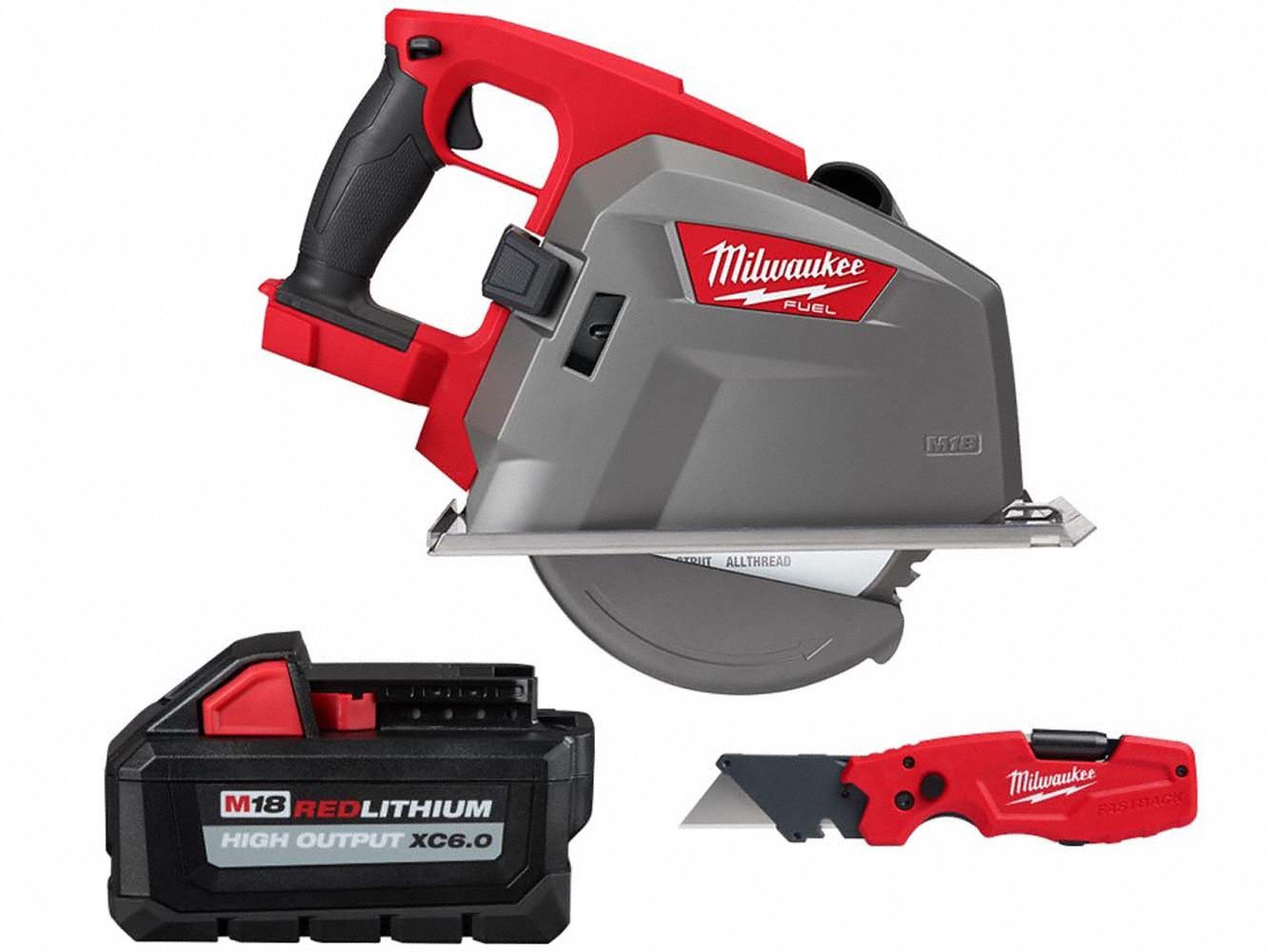 MILWAUKEE, 8 in Blade Dia., Right, Circular Saw Kit - 391MT0|2982-20, 48-11-1865, 48-22-1505 ...