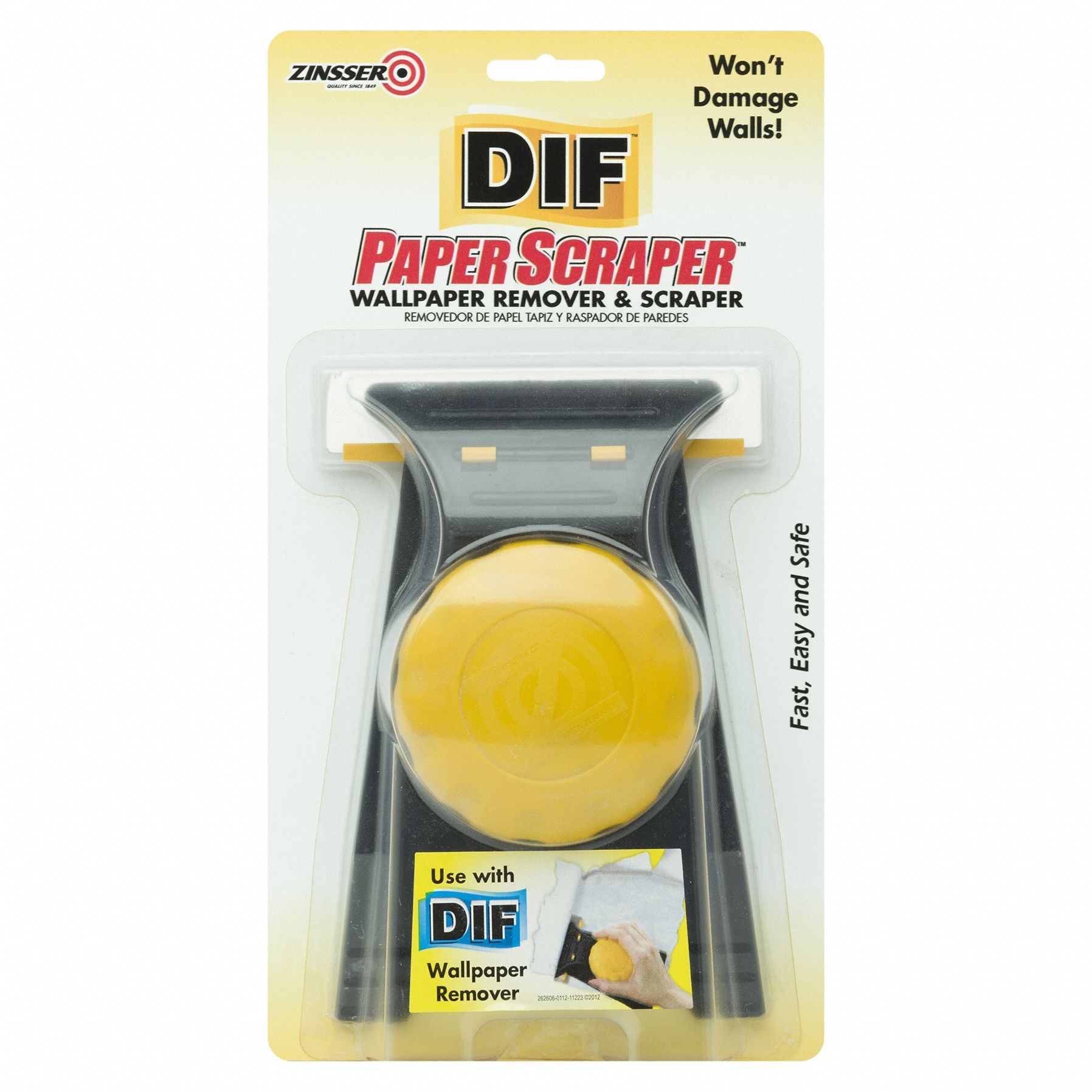 ZINSSER, Paper Scraper, 6 in Lg, Wallpaper Remover and Scraper - 803DV8 ...