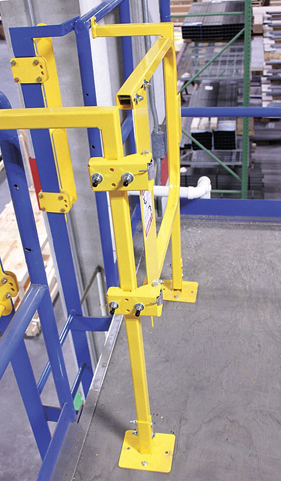 PS INDUSTRIES, 42 in Post Ht, Powder-Coated, Standoff Railing System ...