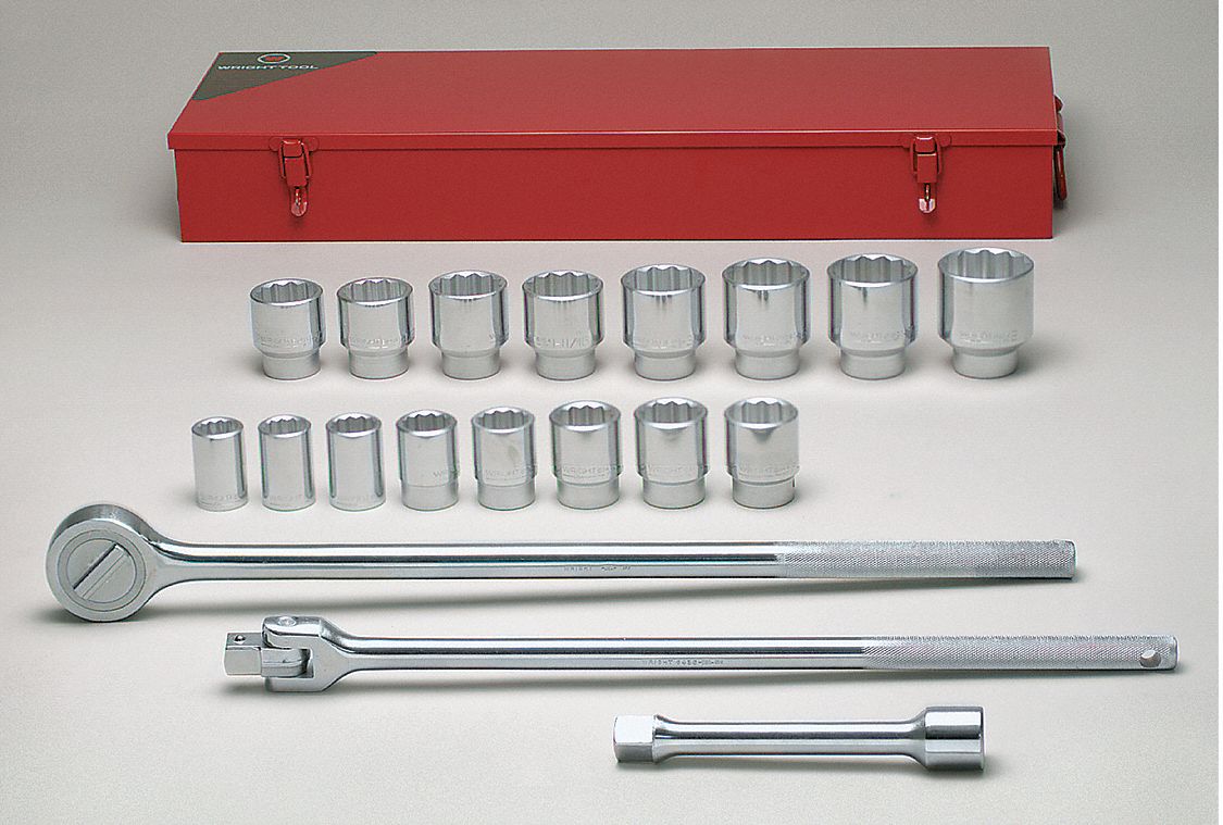 WRIGHT TOOL, 3/4 in Drive, 19 Piece, Socket Wrench Set - 29AT73|618 ...