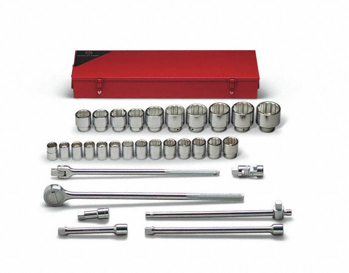 WRIGHT TOOL, 3/4 in Drive, 31 Piece, Socket Wrench Set - 29AT76|650 ...