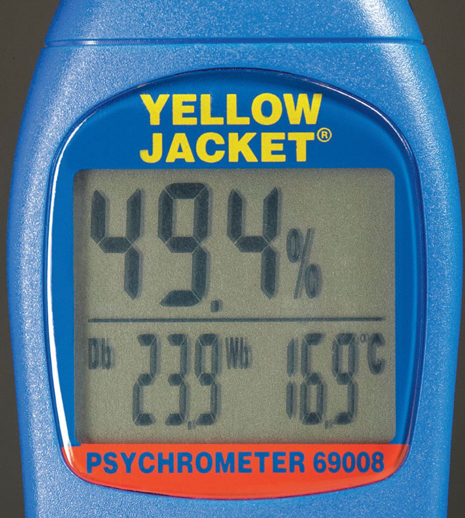YELLOW JACKET Hygro Thermometer Psychrometer: Onboard, Without Data ...