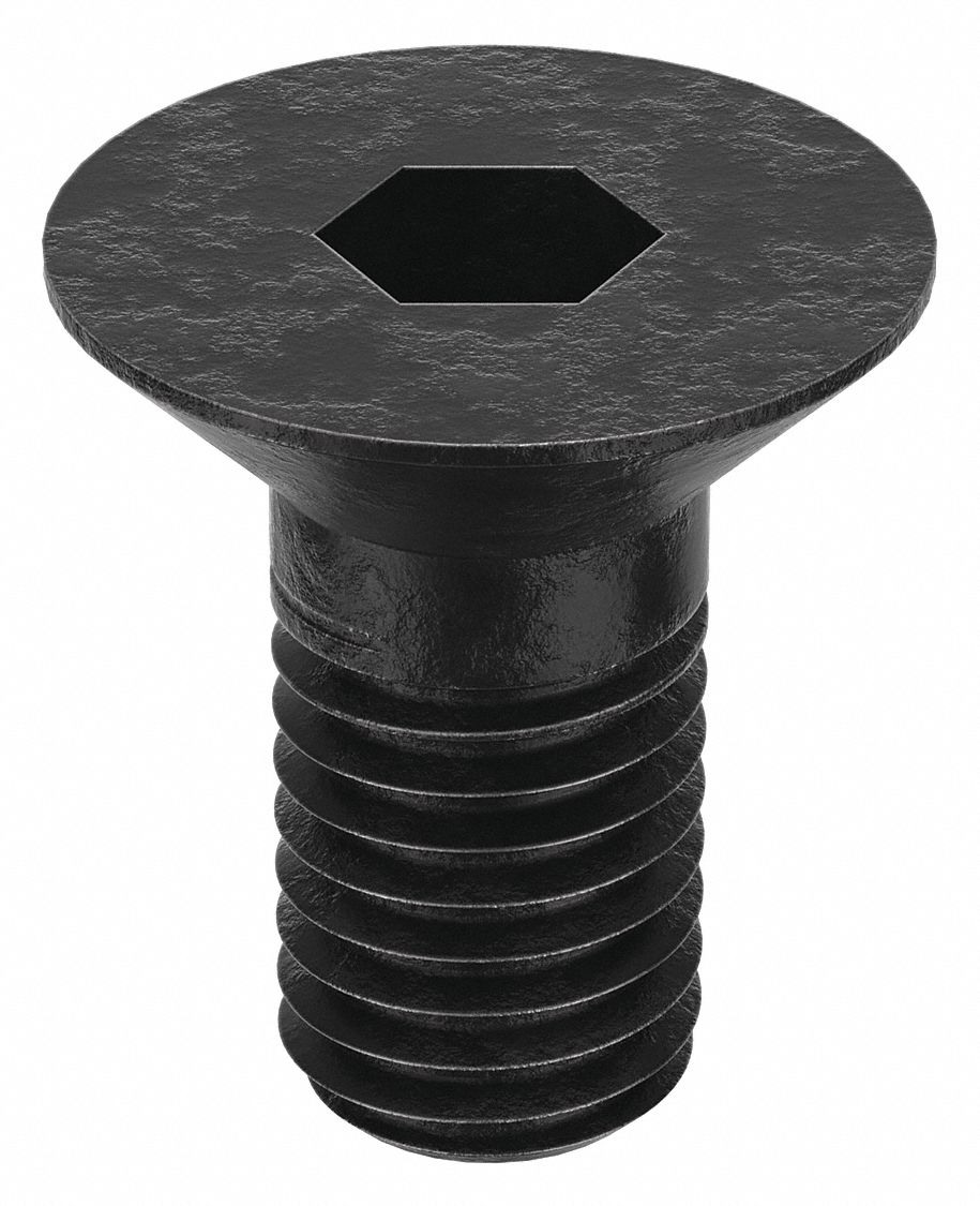 M12x1.75 Thread Size, 20 mm Lg, Socket Flat Head Screw - 29DH79|M07400 ...
