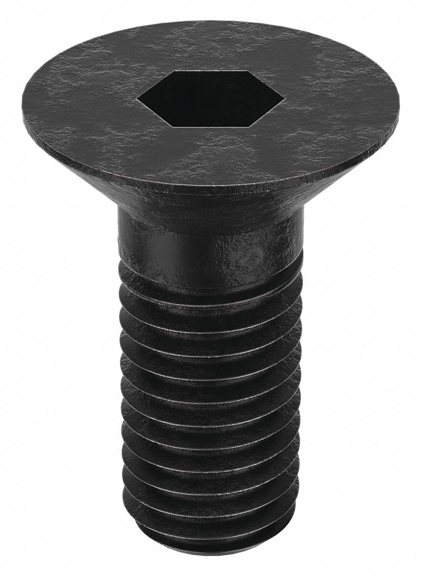 M12x1.75 Thread Size, 25 mm Lg, Socket Flat Head Screw - 29DH80|M07400 ...