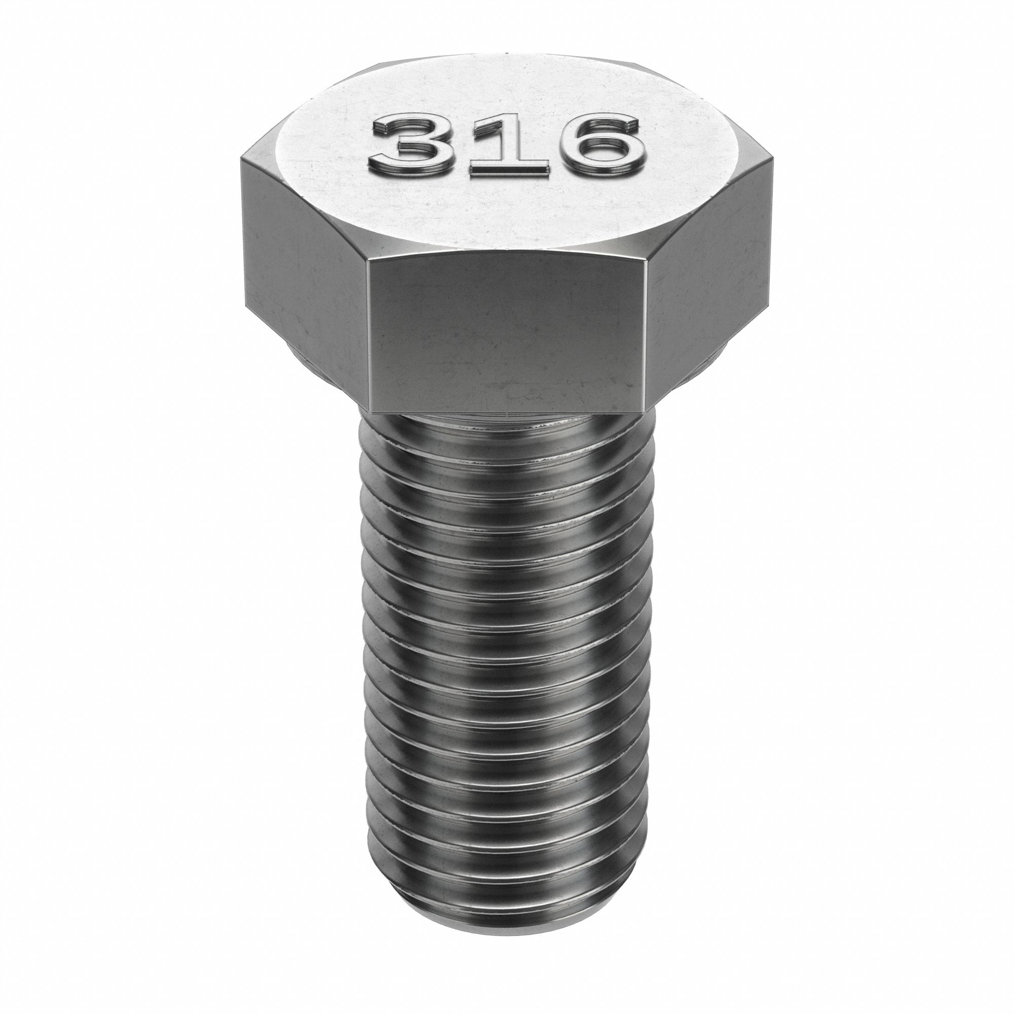 APPROVED VENDOR Tornillo de Cabeza de Dado Hexagonal 1"-8 316 Longitud de 2", Acabado Sin ...