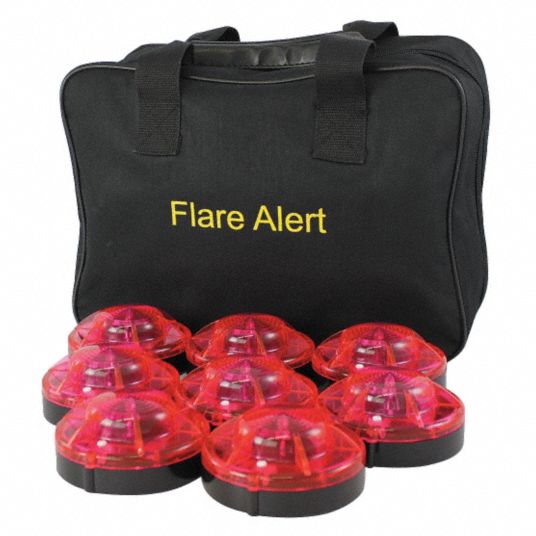 FLAREALERT, Red, LED Road Flare Kit - 29DX81|B8RB2ONLY - Grainger