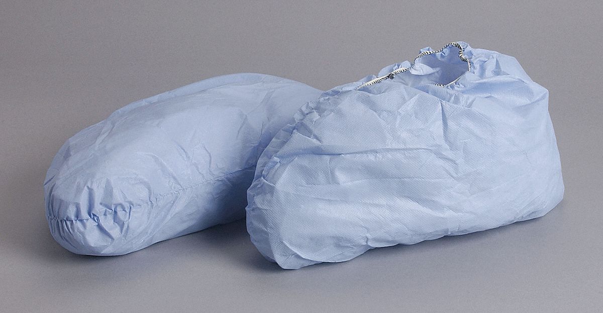 ALPHA PROTECH BOOT COVERS, BLUE, POLYETHYLENE/POLYPROPYLENE, XL, 18 IN ...