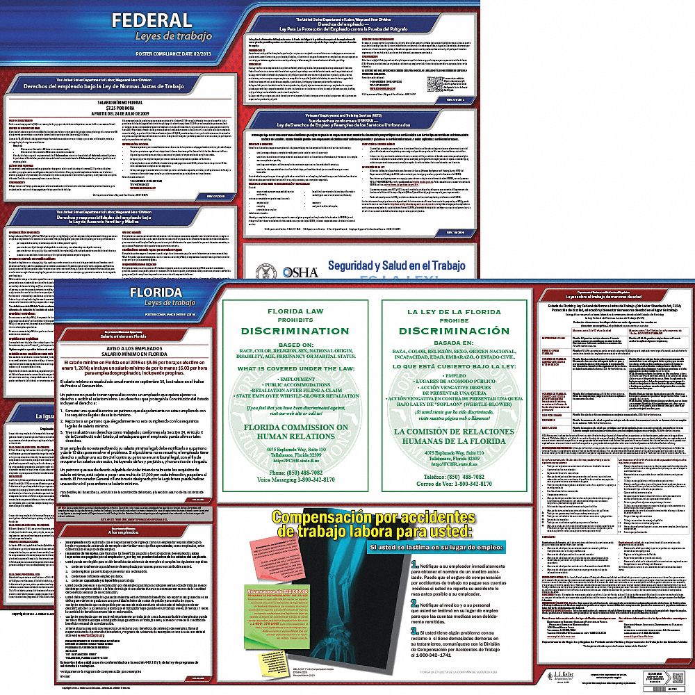 JJ KELLER, Federal and State Labor Law, FL, Labor Law Poster Kit ...