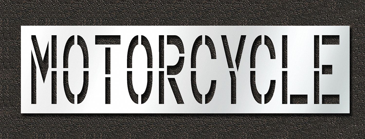 Motorcycle, 0.063 in Thick, Individual Stencil - 29EM10|STL-116-72416 ...