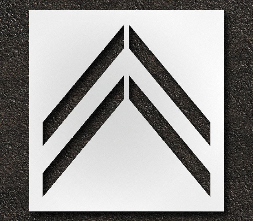 Chevron, Bike Lane, Pavement Stencil - 29EN08|STL-116-5120 - Grainger