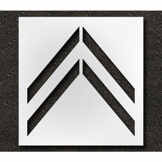 Chevron, Bike Lane, Pavement Stencil - 29EN08|STL-116-5120 - Grainger