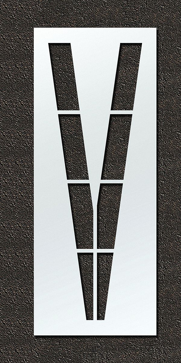 V, 48 in Overall Wd, Individual Stencil - 29EN89|STL-108-F108V - Grainger