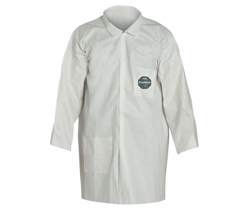 DUPONT Bata de Laboratorio Desechable Blanco Película Laminada ...