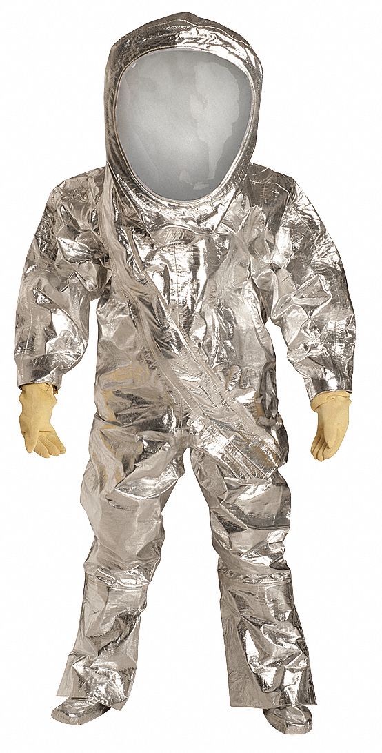 DUPONT Level A Front-Entry Encapsulated Suit, Silver, S, Tychem(R ...