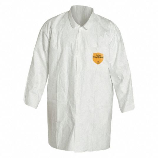 Disposable Lab Coat, 6XL, White, PK 30 - Grainger