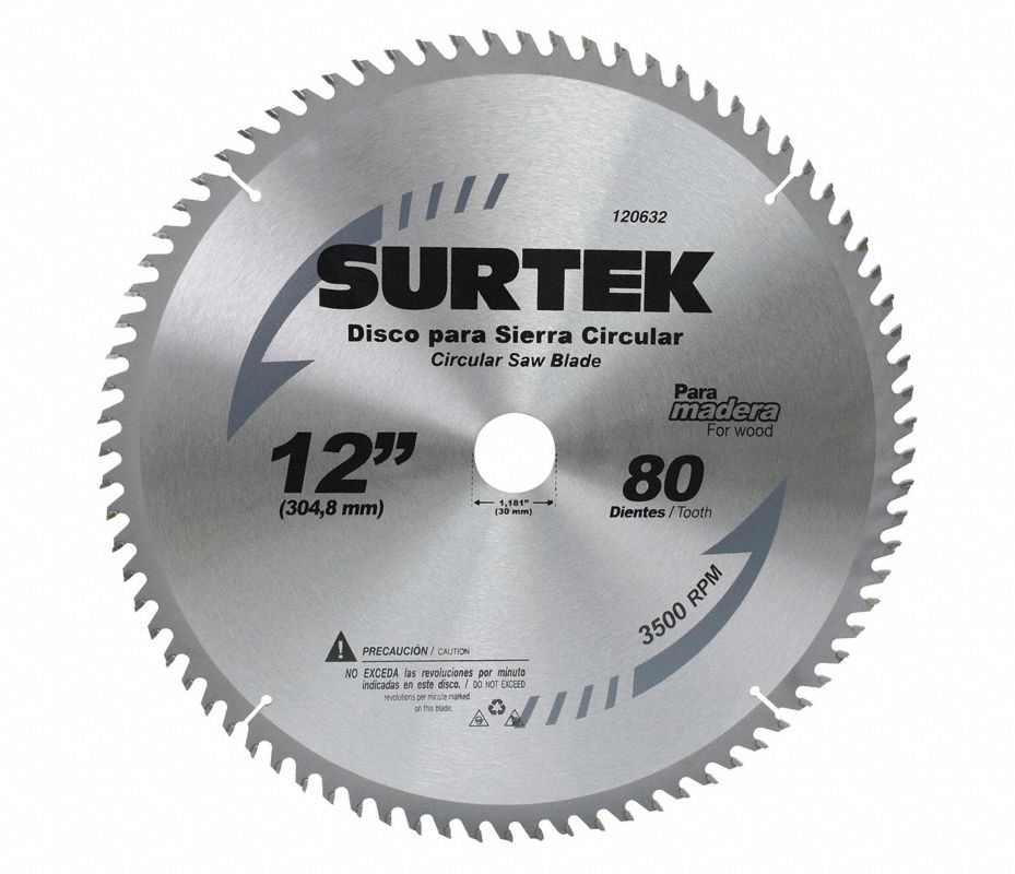 SURTEK Disco de Sierra Circular, 10", Carburo de Tungsteno - 29F733 ...