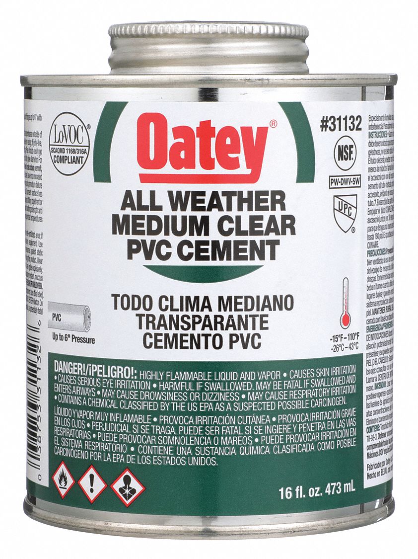 OATEY, All Weather, 16 fl oz, Pipe Cement - 29FJ03|31132 - Grainger