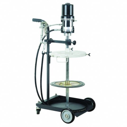 WESTWARD Portable Grease Pump with Gun: 3 in Air Motor Size, 120 lb/16 ...