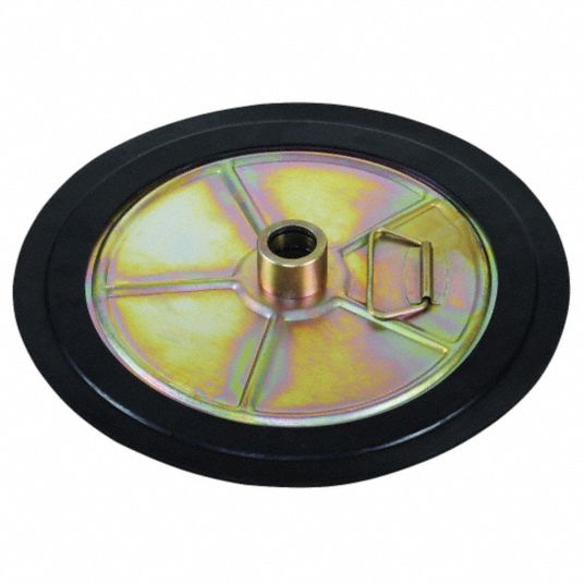 Grease Pump Follower Plate: Rubber/Steel - Grainger