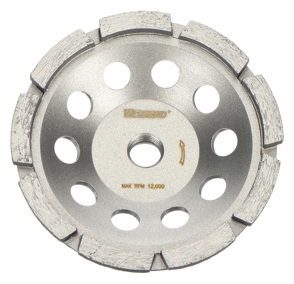 WESTWARD, Single Row, 4 1/2 in Dia, Segment Cup Grinding Wheel - 29FZ75 ...