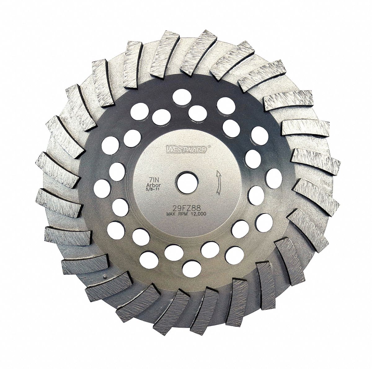 WESTWARD, Turbo, 7" Dia, Segment Cup Grinding Wheel - 29FZ88|29FZ88 ...