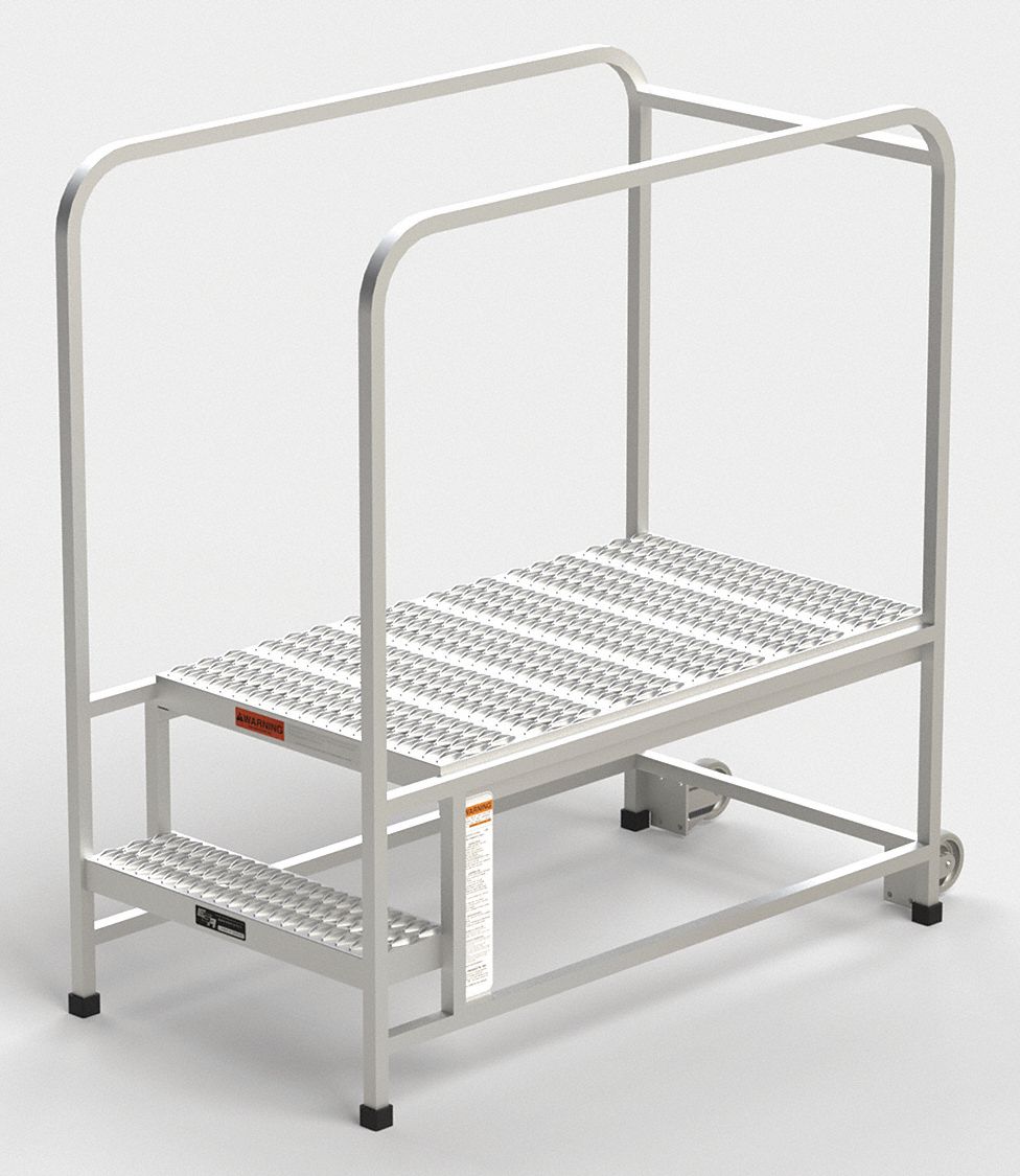 EGA, 1.7 ft Platform Ht - Max, 24 in x 42 in, Mobile Work Platform ...