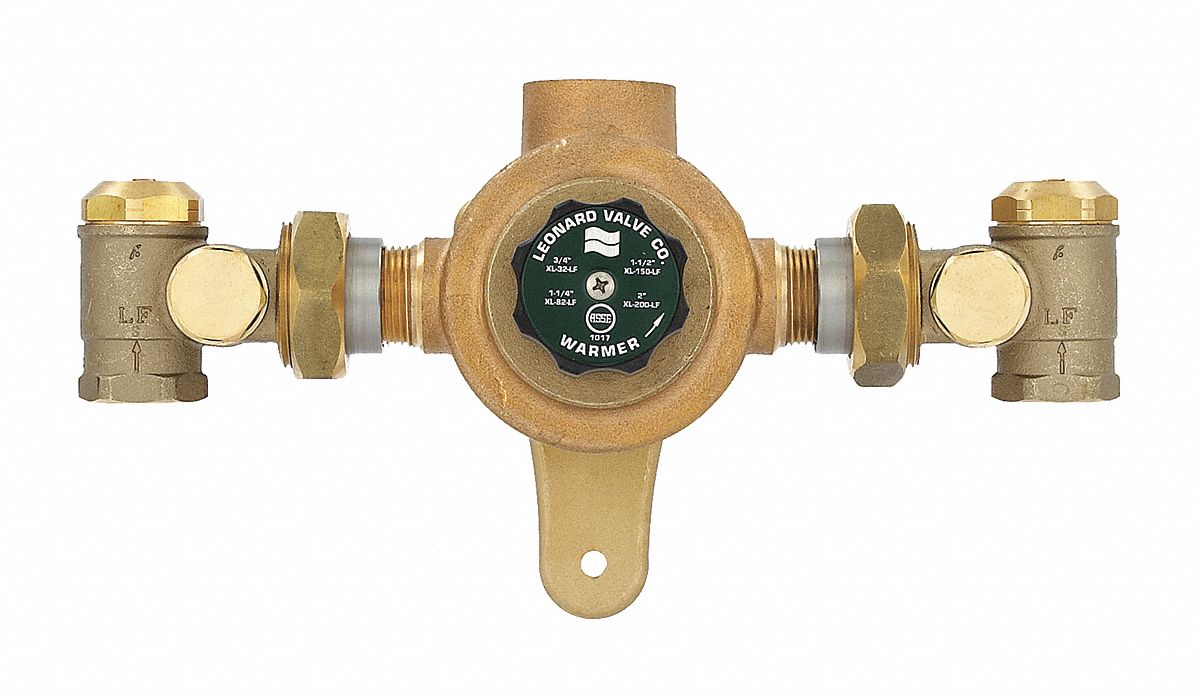 LEONARD VALVE, 1 in Inlet Connection Size, 1 1/4 in Outlet Connection ...