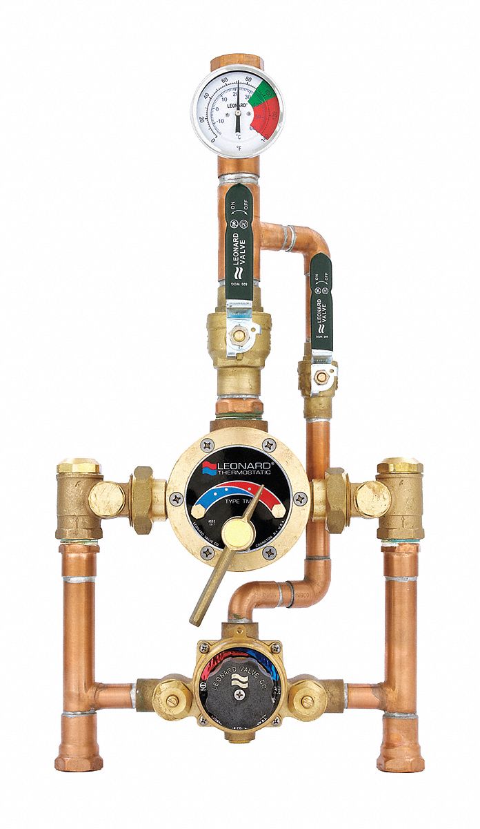 LEONARD VALVE, 1 in Inlet Connection Size, 1 1/4 in Outlet Connection ...