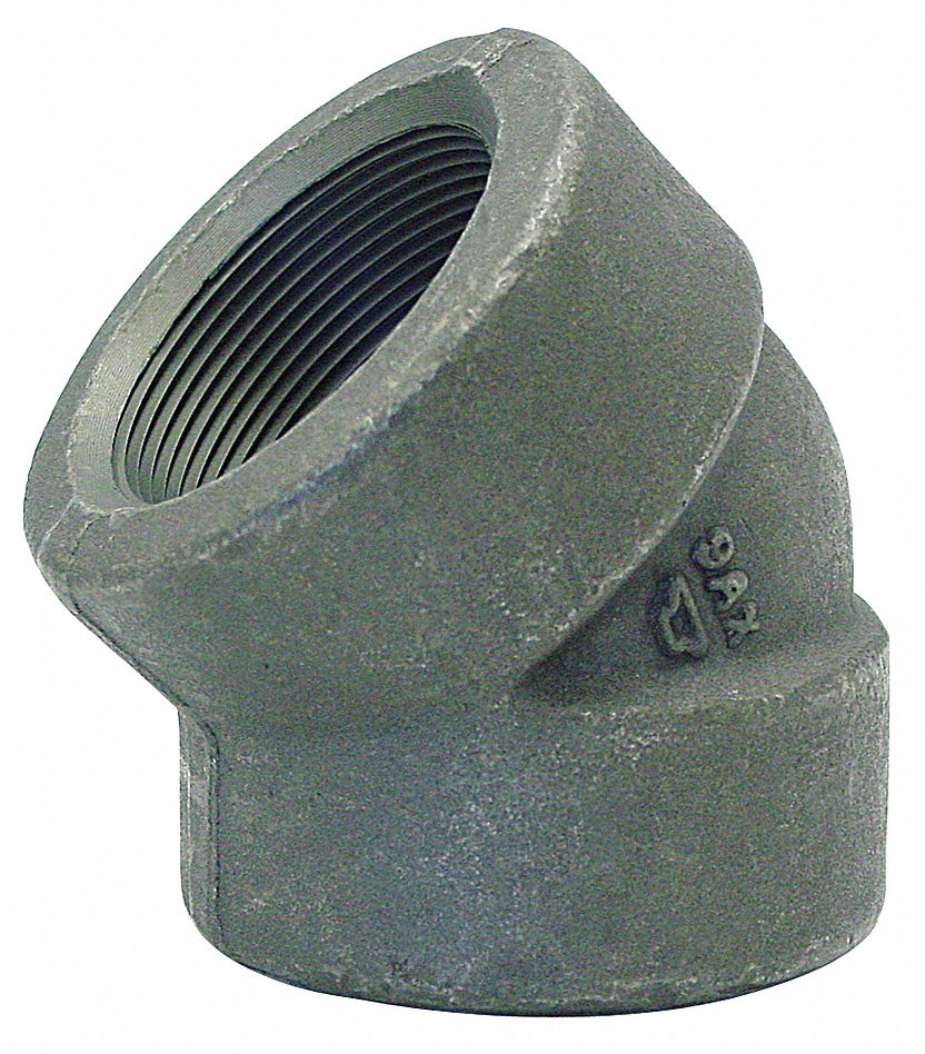 ANVIL Elbow, 45 Degrees, FNPT, 3/8 in Pipe Size - Pipe Fitting - 29JD95 ...