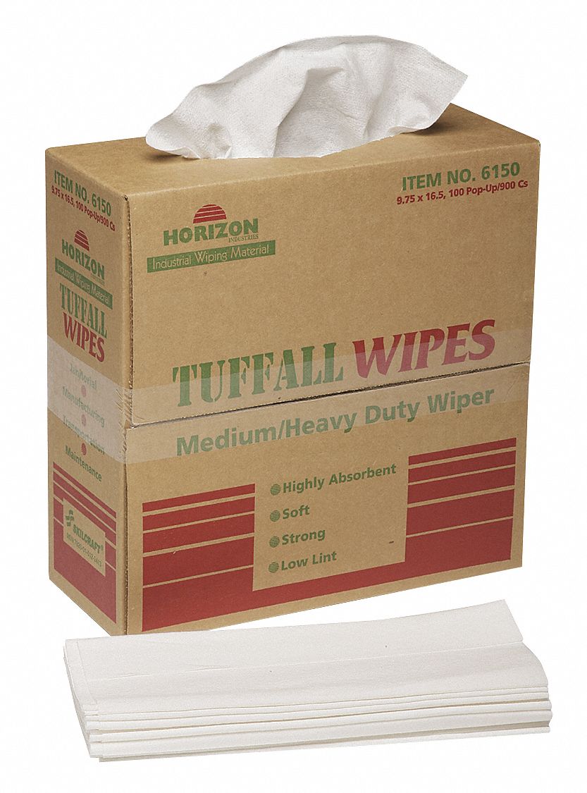 ABILITY ONE Dry Wipe: Dispenser Box, Heavy Absorbency, Good Wet ...