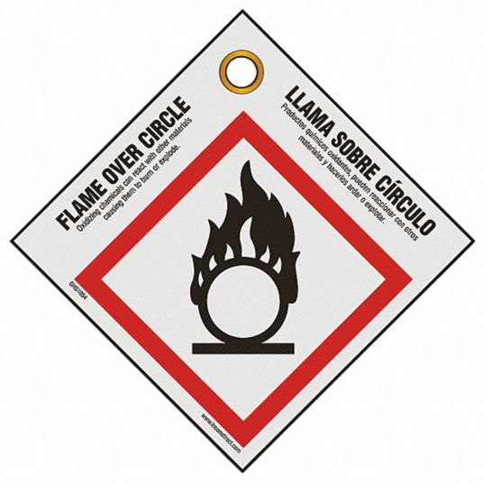 Chemical, Gas or Hazardous Materials Safety Tags, Plastic, 3 3/4 inH x ...
